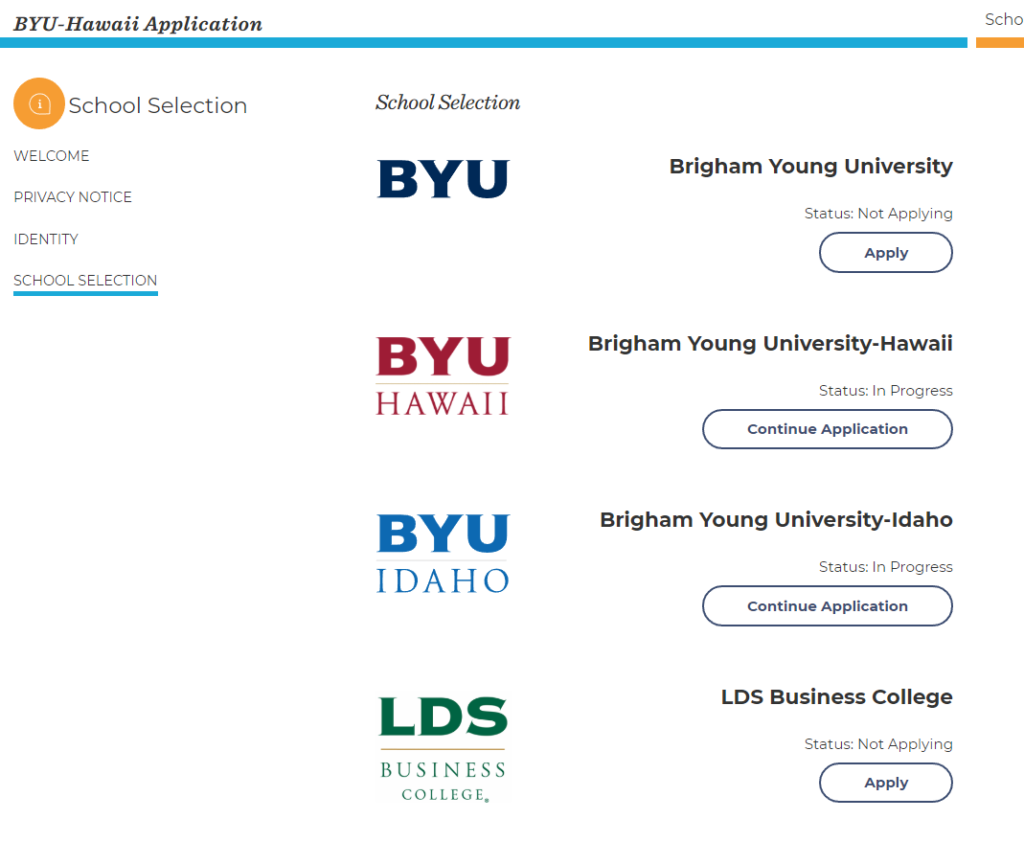 BYUの学校選択をする（入学手続き） | 留学と英語のブログ